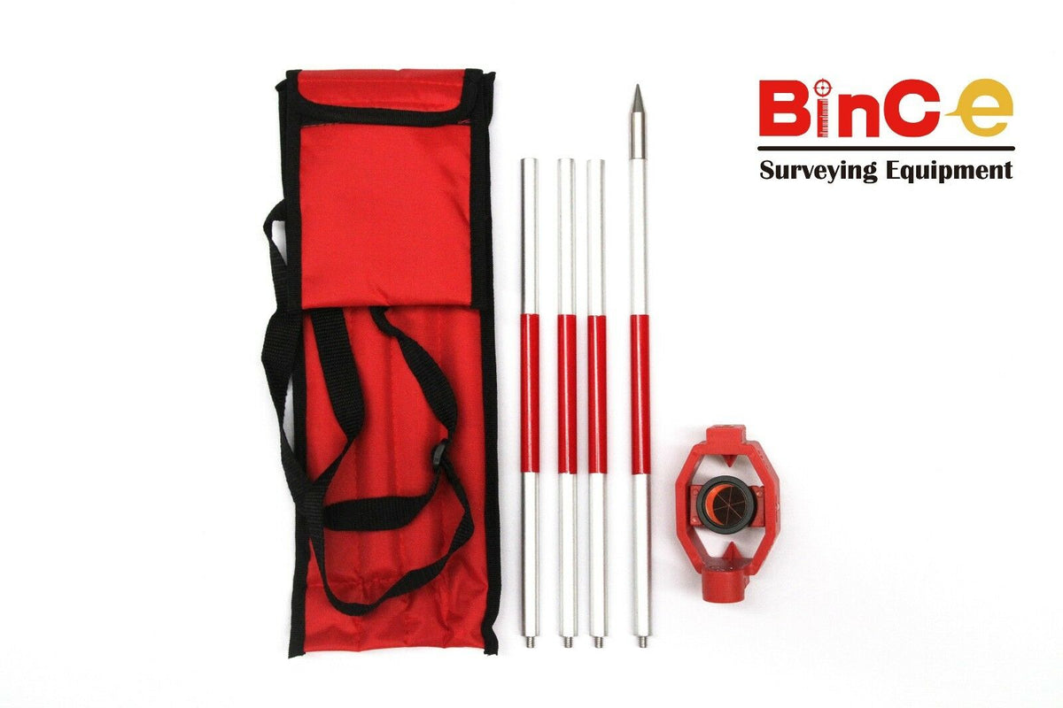 Leica Type Mini Survey Prism +17.5mm with 4 Poles for Total Station Su ...