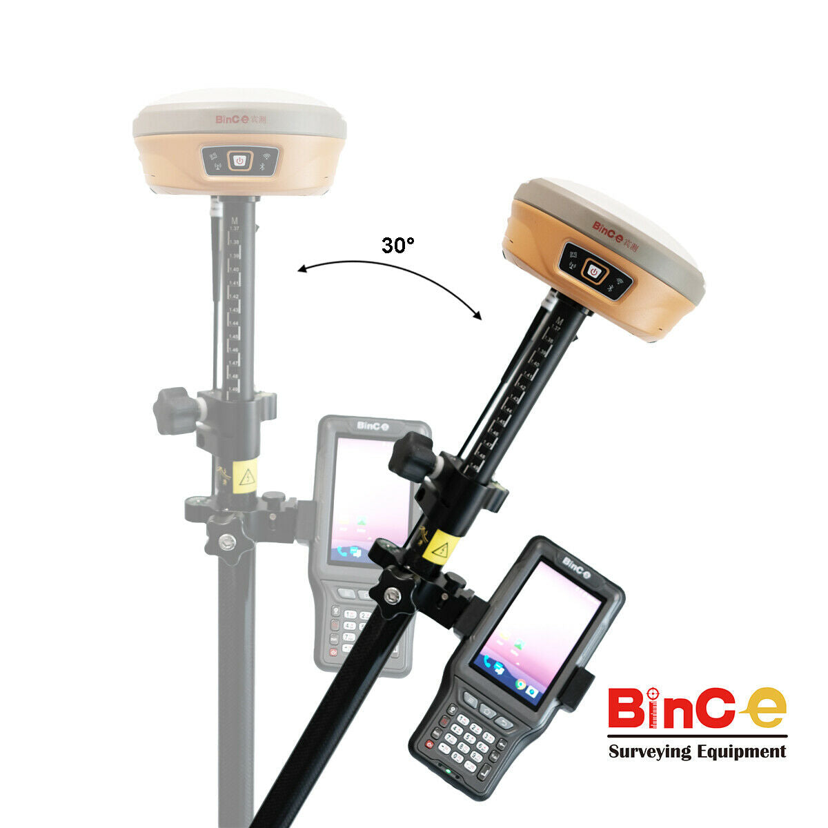 Bince N90 GPS RTK GNSS Receiver UHF/4G Network Set w Controller Survey ...