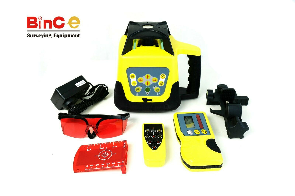 500M Electronic Leveling Red Rotating Rotary Laser Level w Controller ...
