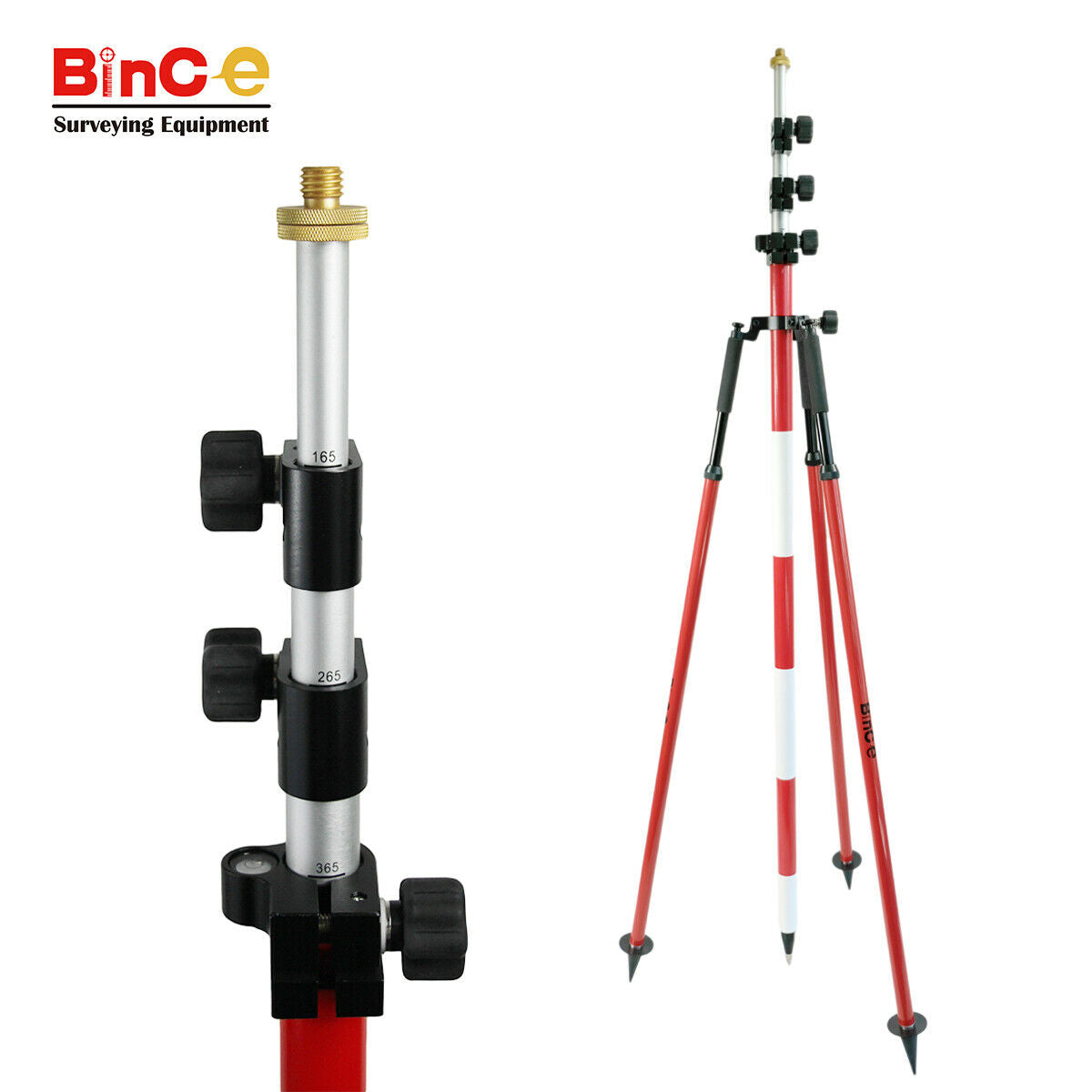 Telescopic Surveying Prism Pole 4.6M /Tripod, Total Station, Leica Sok ...