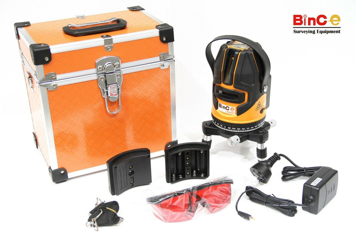 Multi Cross Line Laser Level Rotary Self Leveling Dot 4V1H3D Li Batter ...