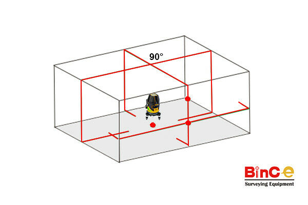 Multi Cross Line Laser Level Rotary Self Leveling Dot 4V1H Tilt Mode L ...