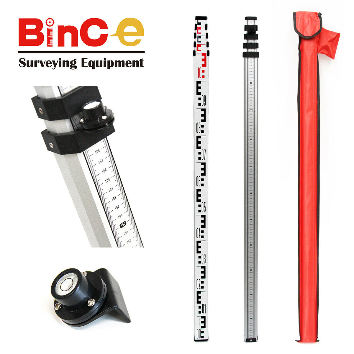 Aluminium Tripod & 5M Metric E Face Aluminium Staff for Rotary Laser D ...